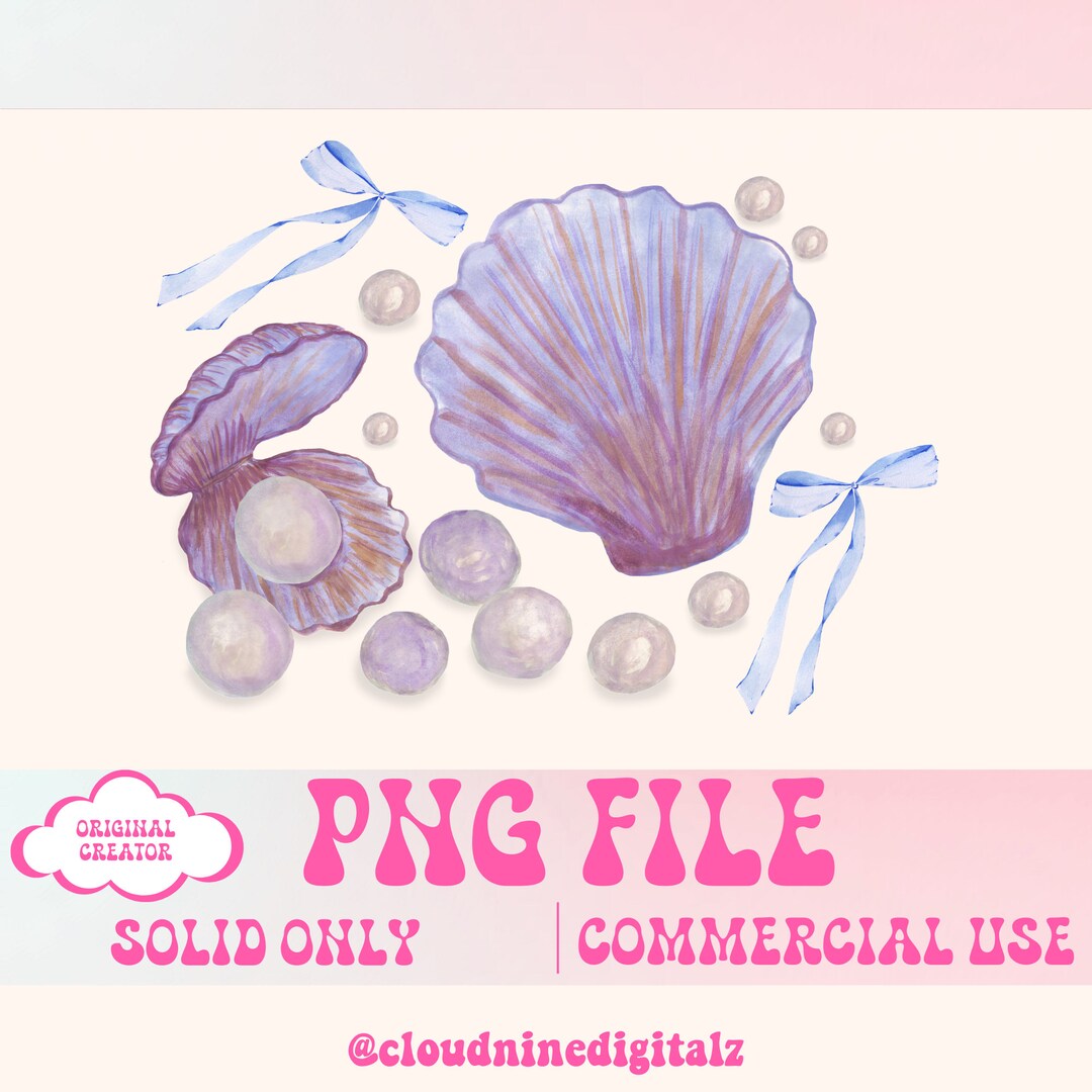 Coquette,seashells Png,mermaid Png,soft Girl Era Png,pink Bow,trendy ...