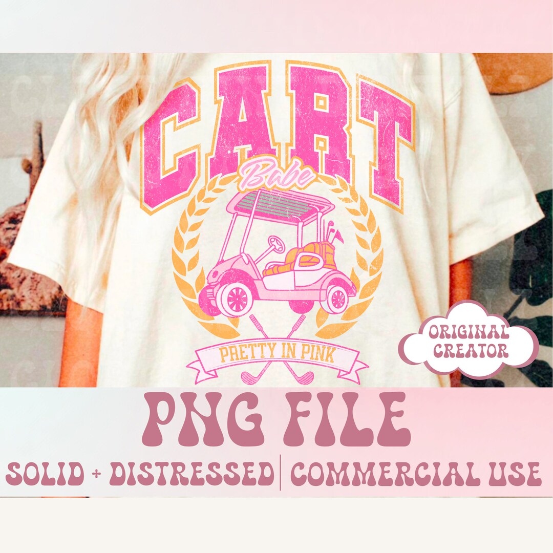 Cart Babe PNG Golf Png Girl Sports Png,trendy PNG Preppy Png,cart Girl ...