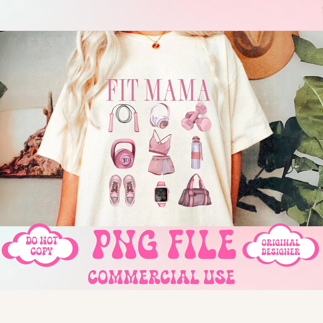 Mama Png,mother's Day Png,fit Mom,fitness Png,mom Png,retro Png,moms ...