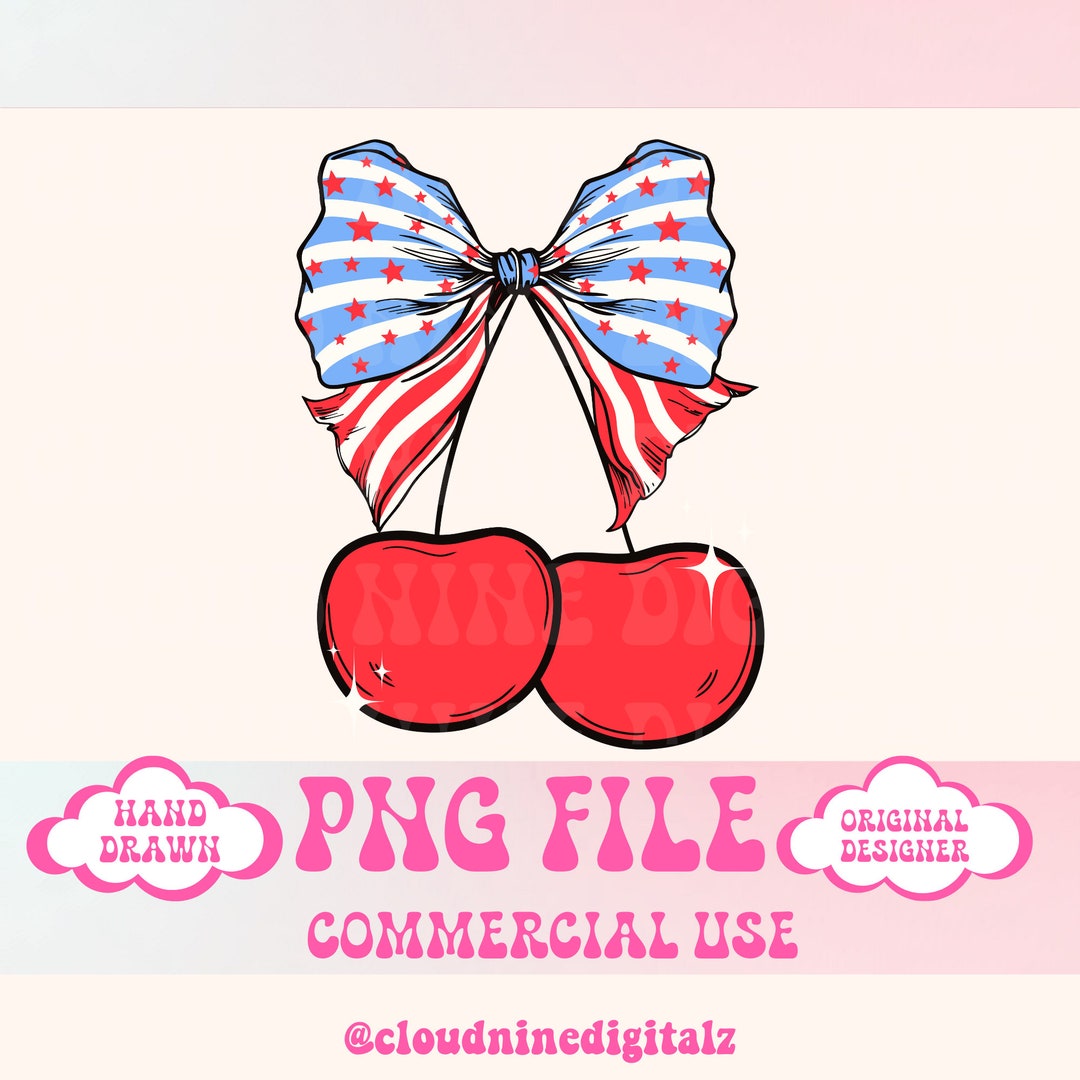 Coquette 4th of July Png,cherry Png,america Png,american Girly Png ...