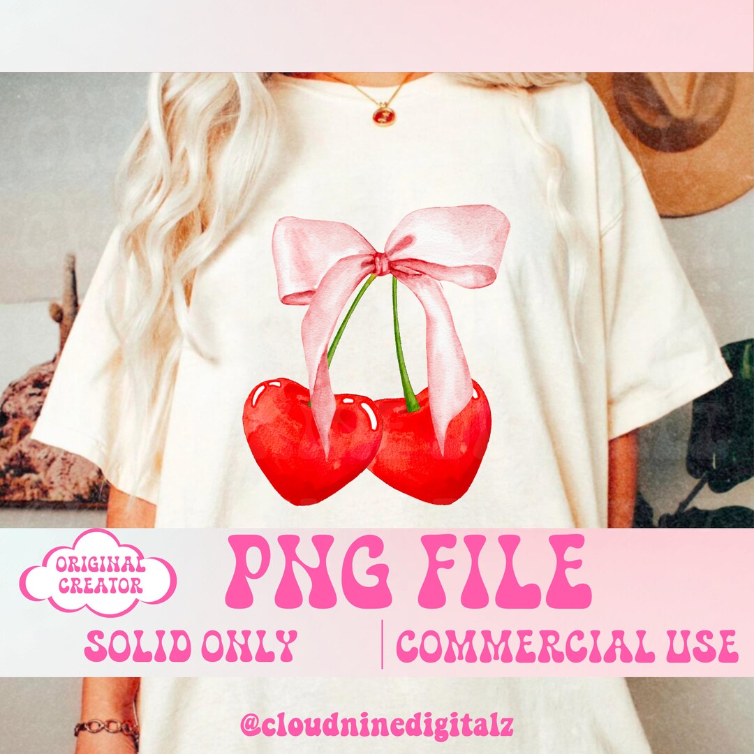 Trendy Cherry Png,soft Girl Era Png,pink Bow,aesthetic Png,ribbon ...
