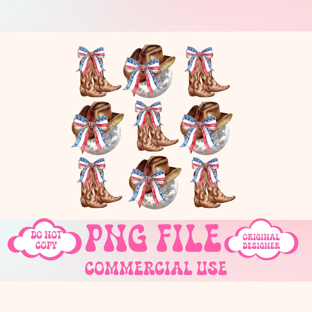 Coquette Cowgirl,coquette 4th of July Png,disco Cowgirl,cowgirl Boots ...