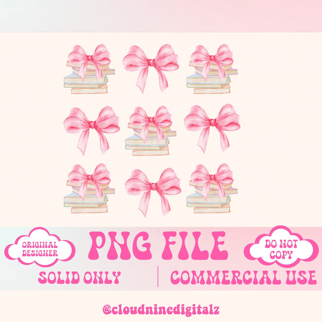 Coquette,book Png,pink Bow Png,,bookish Design,book Lover Png,coquette ...