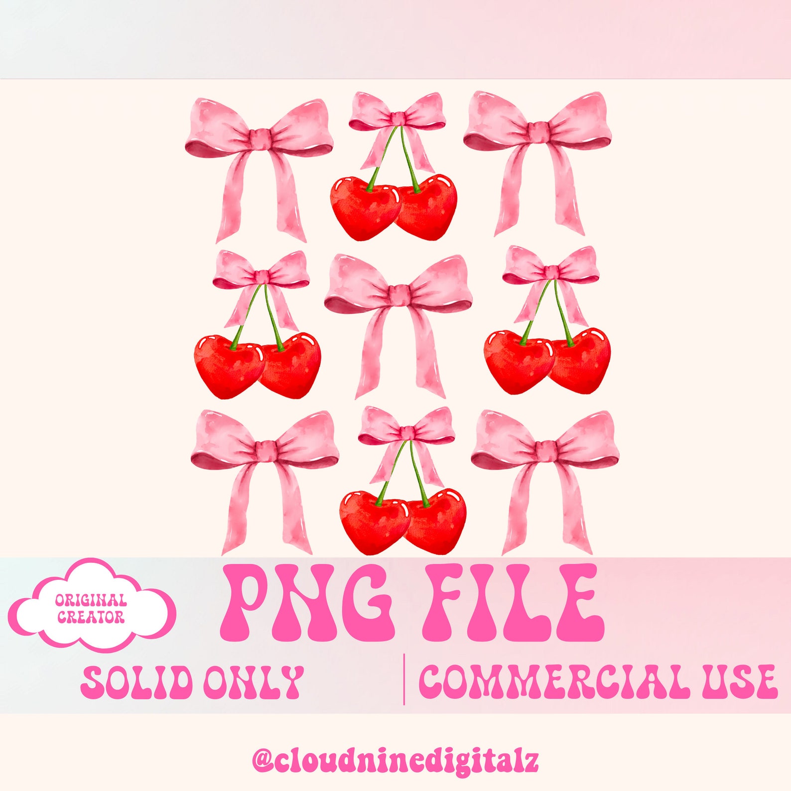Coquette Bow,cherry Png,soft Girl Era Png,pink Bow,aesthetic Png,girlie ...