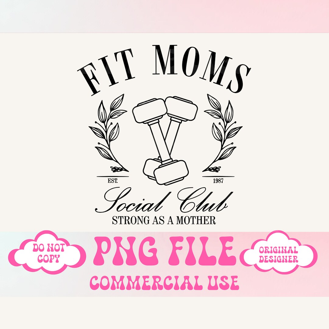 Mama Png,mother's Day Png,fit Mom,fitness Png,mom Png,retro Png,moms ...