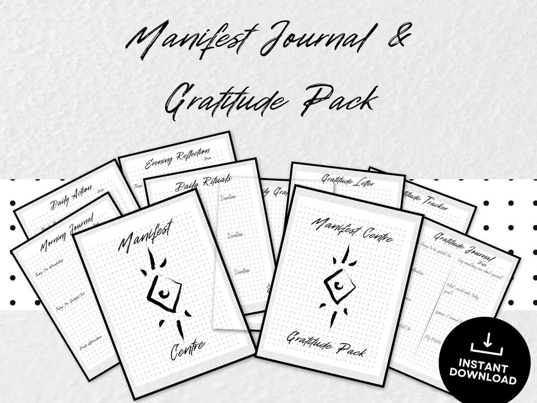 Manifest Journal & Gratitude Journal Combo Pack - Etsy