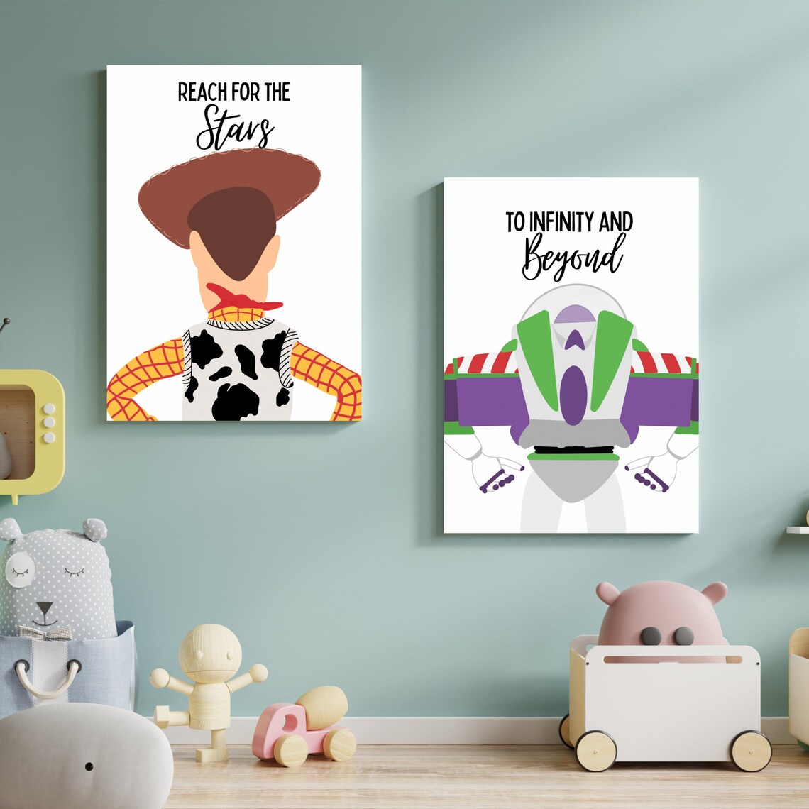Reach for the Stars, to Infinity and Beyond, Kids Room Art Print, Toy ...