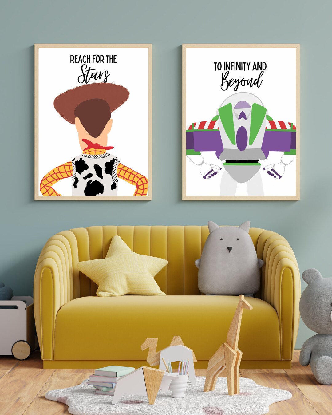 Reach for the Stars, to Infinity and Beyond, Kids Room Art Print, Toy ...