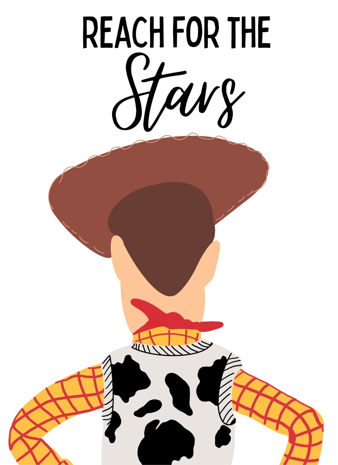 Reach for the Stars, to Infinity and Beyond, Kids Room Art Print, Toy ...
