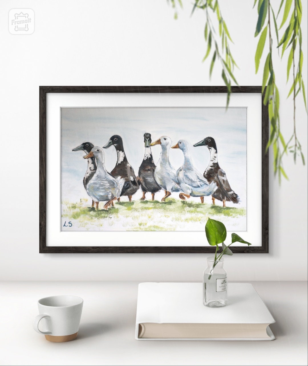 Runner Ducks Giclee Art Print| Runner Ducks Art| Cute Duck Art ...