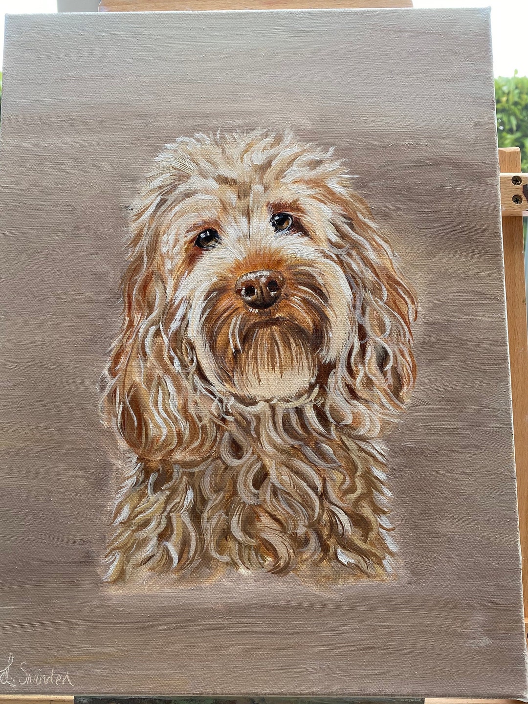 Custom Cockapoo Oil Painting: Dog Memorial Portrait Art - Etsy