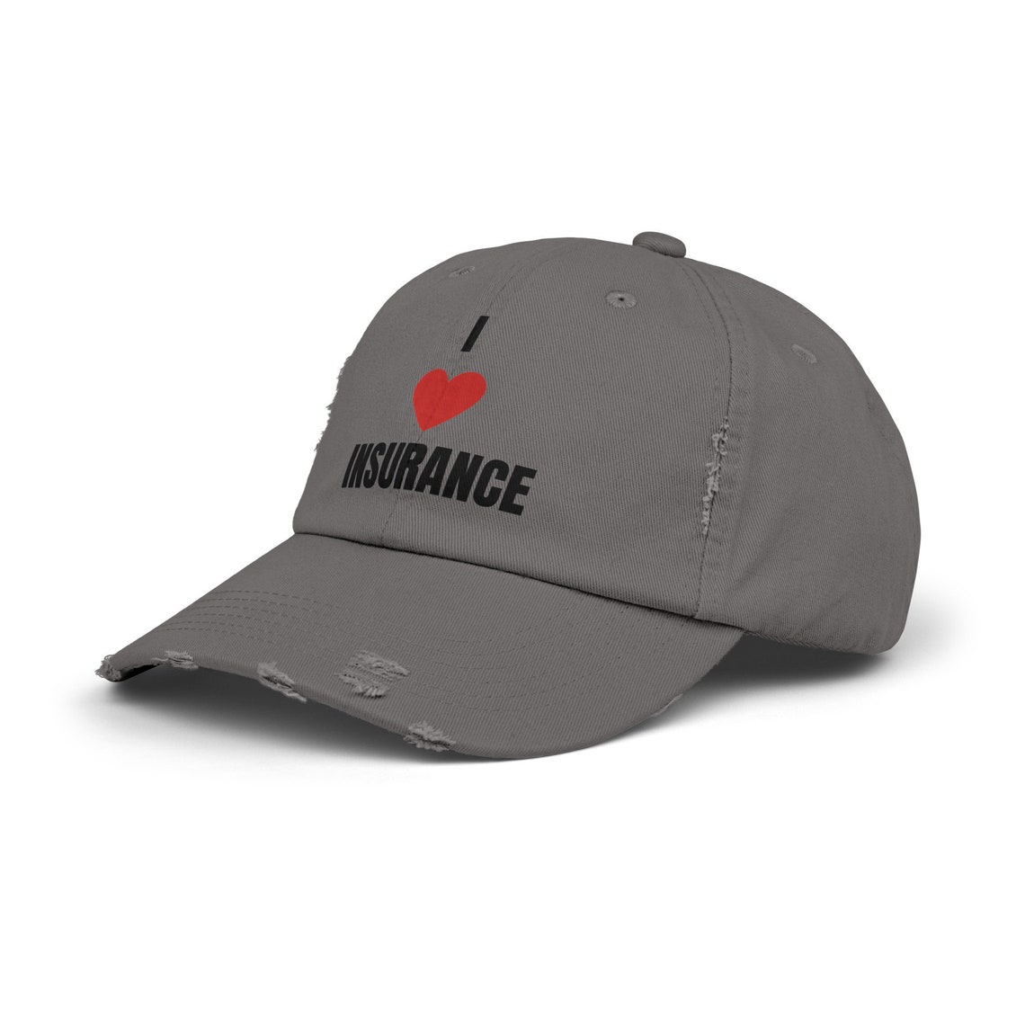 I Love Insurance Unisex Distressed Cap - Etsy