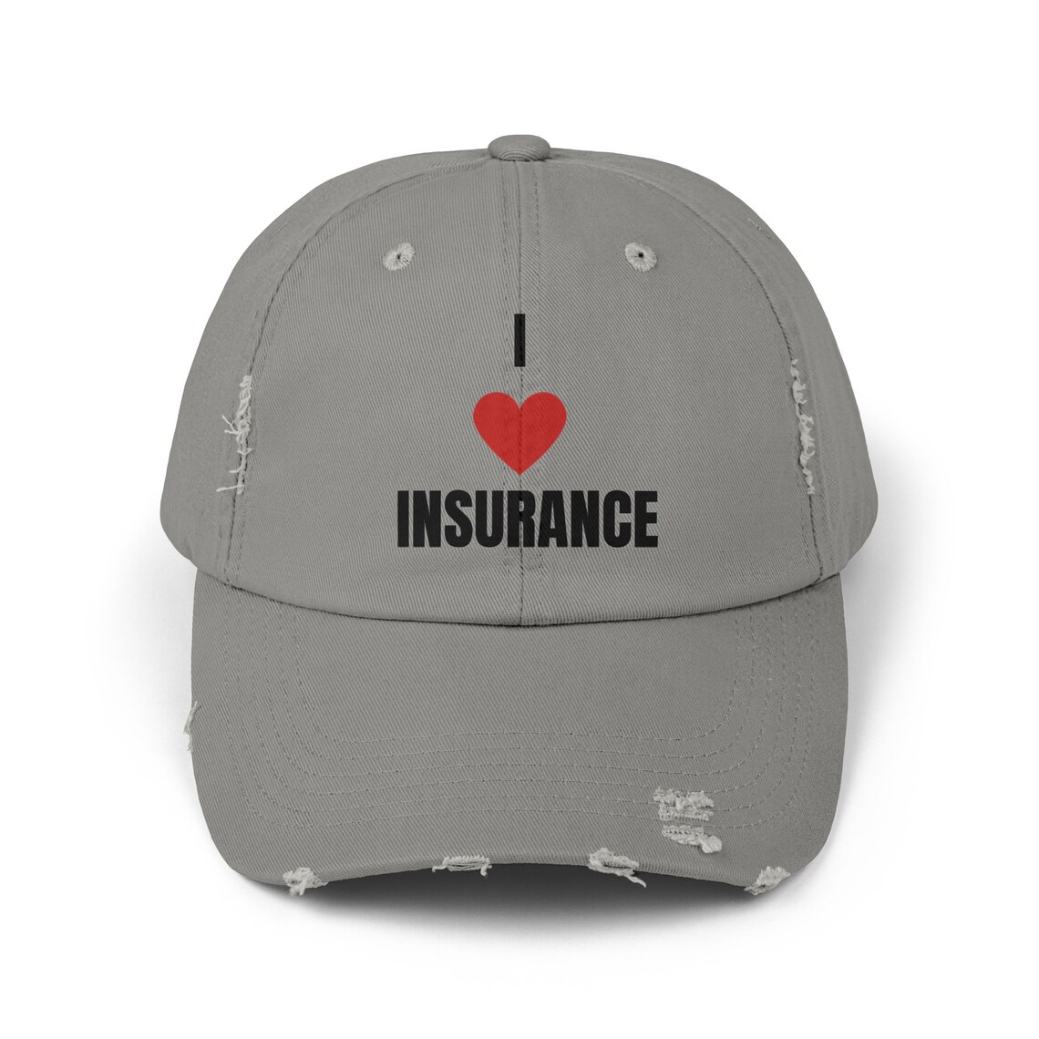 I Love Insurance Unisex Distressed Cap - Etsy