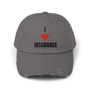 I Love Insurance Unisex Distressed Cap - Etsy