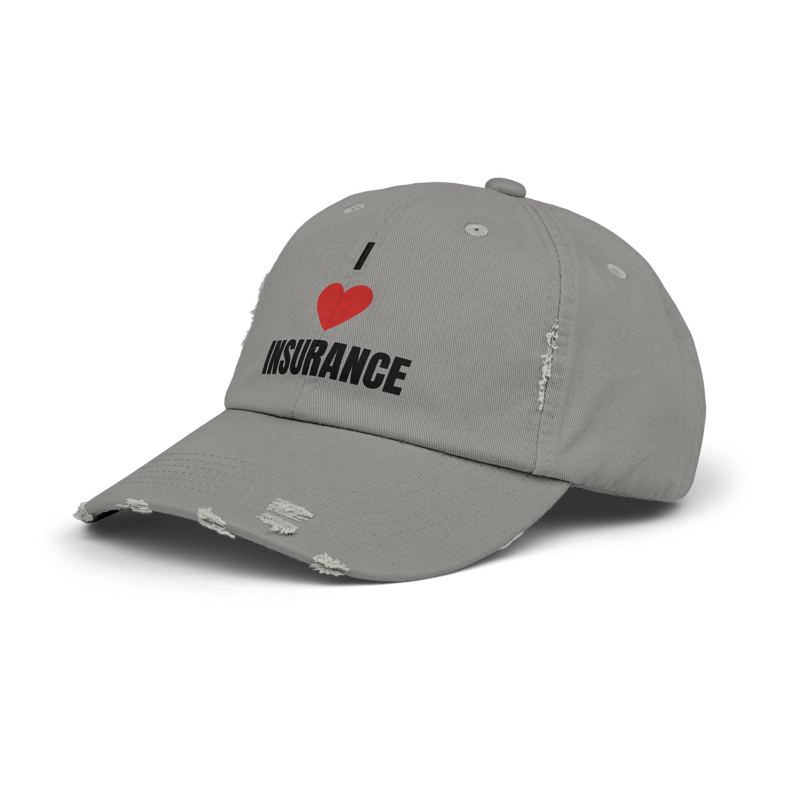 I Love Insurance Unisex Distressed Cap - Etsy