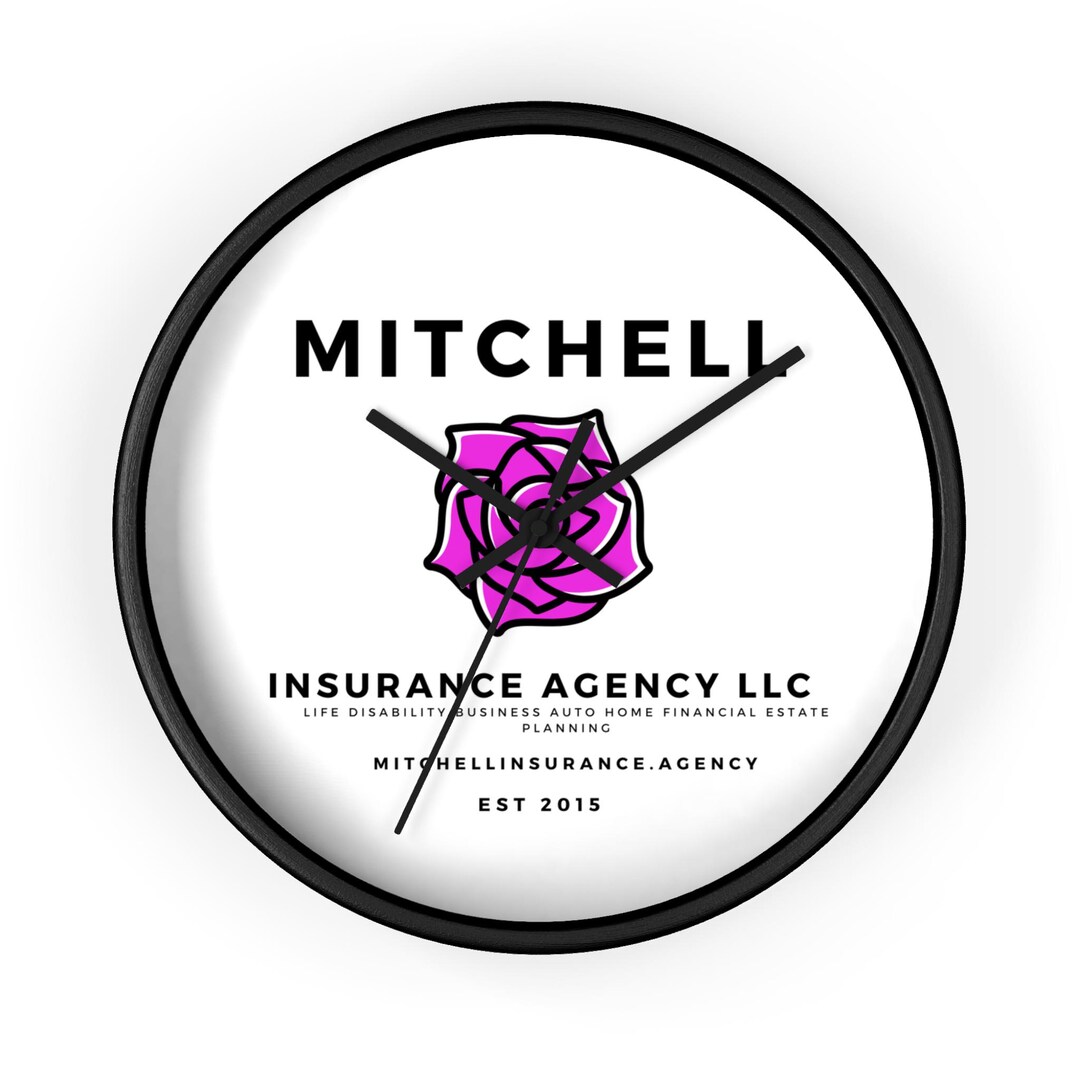 Your Custom Insurance Agency Logo Wall Clock - Personalized Office ...