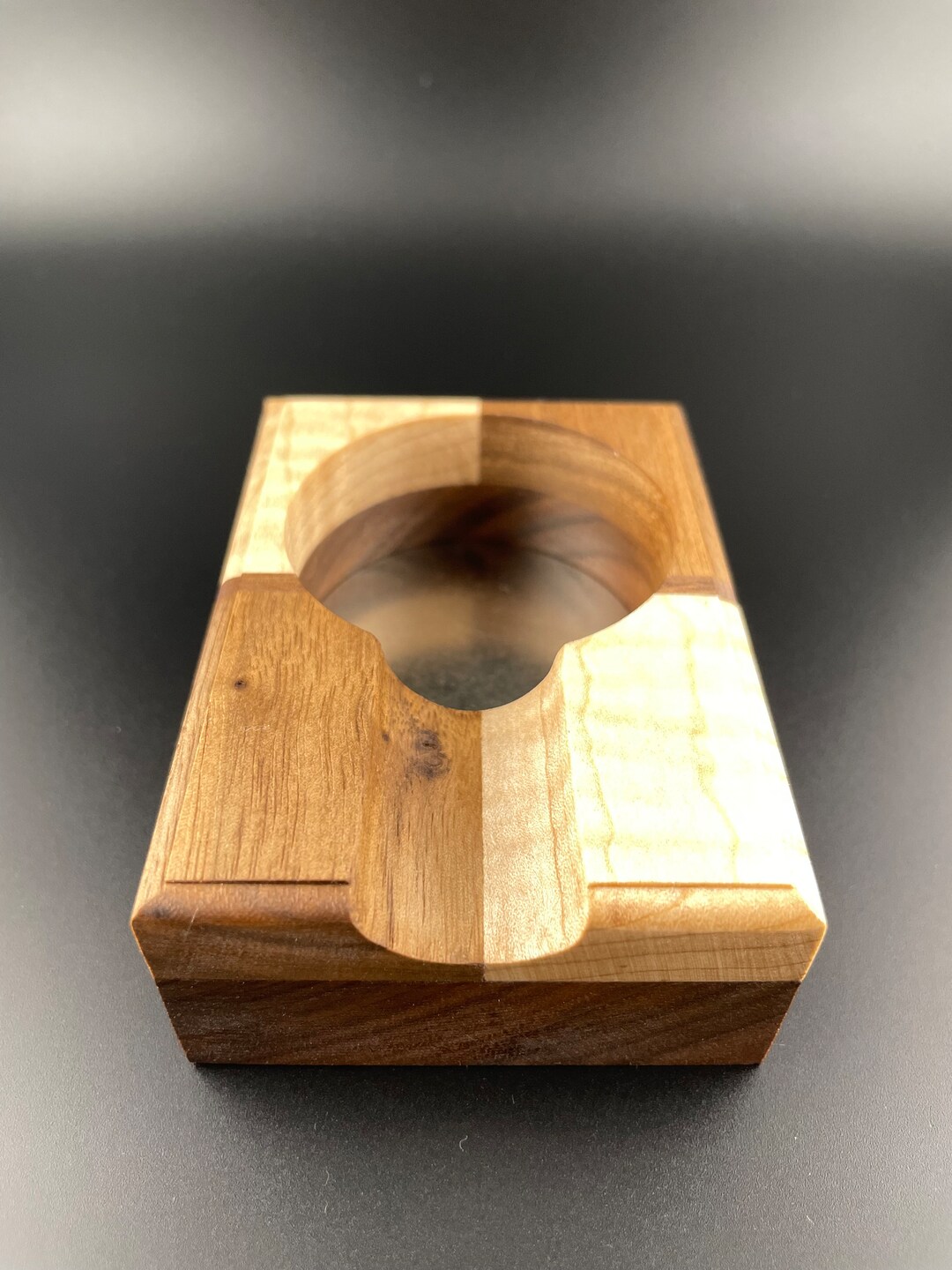 Walnut and Curly Maple Ashtray stubby - Etsy