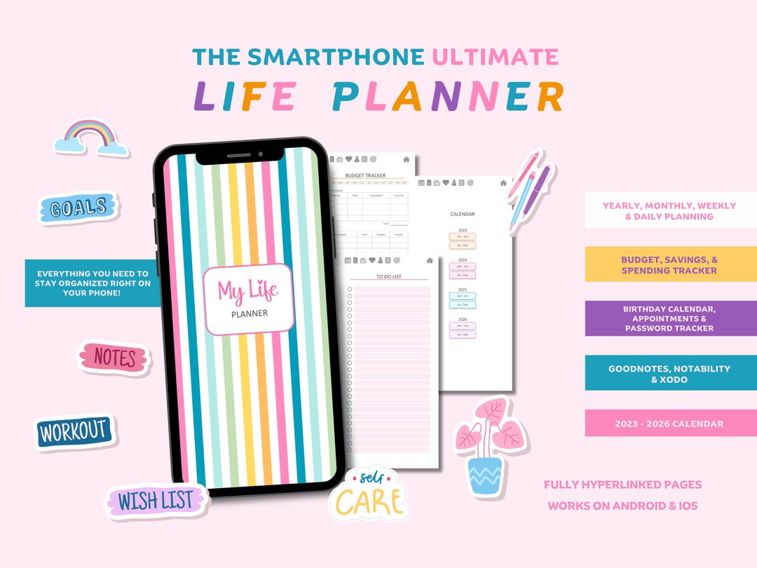 Digital Phone Planner, iPhone Planner, iPhone Goodnotes Planner ...
