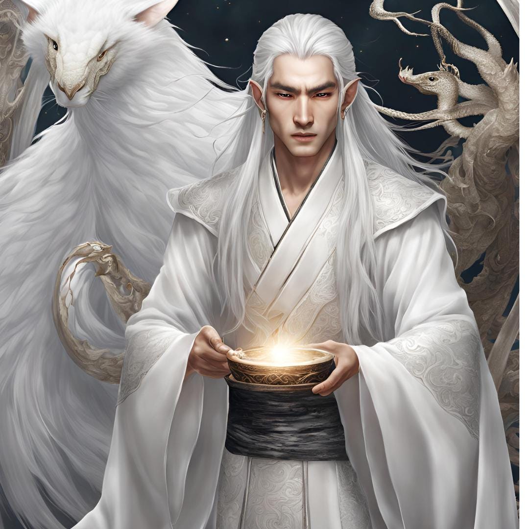 Calm and Gentle Chinese White Snake Shifter - Etsy