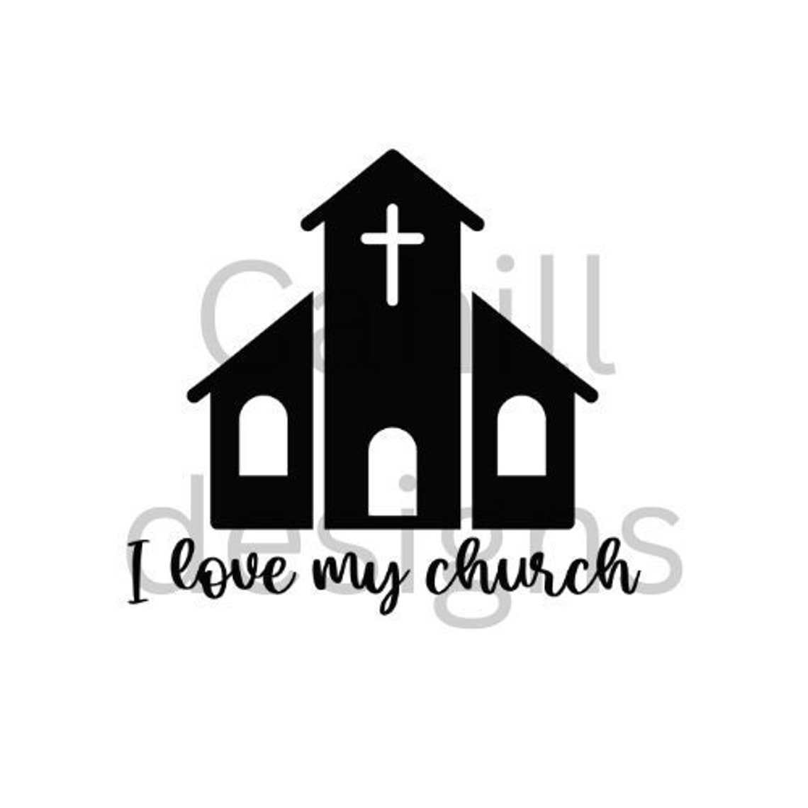 I Love My Church Svg Church Svg Instant Download Etsy