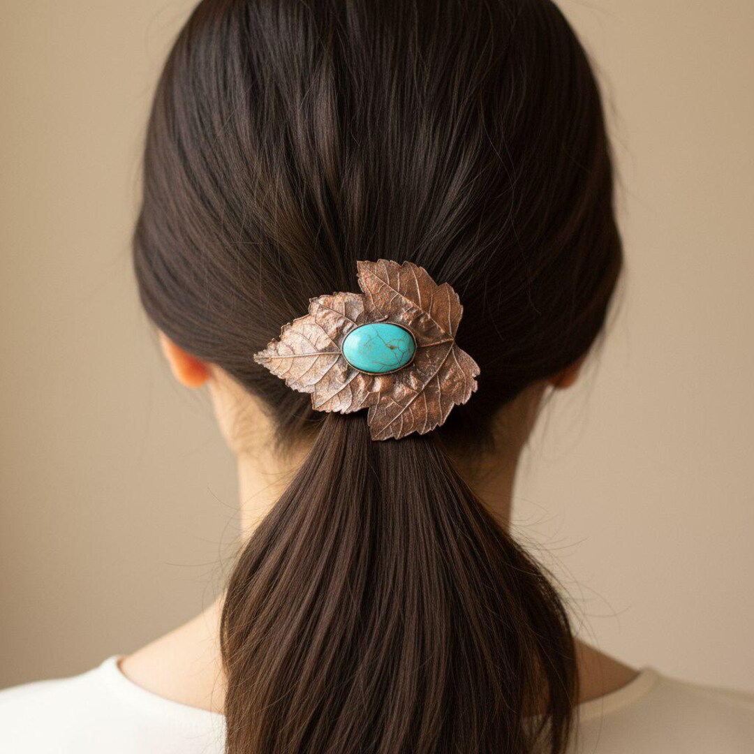 Electroformed Copper Maple Leaf Hairpin - Woodland Wedding Accessory - Etsy