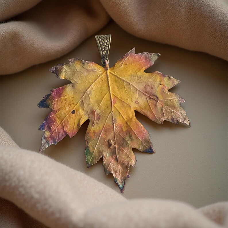 Electroformed Copper Maple Leaf Pendant – Botanical Necklace - Etsy