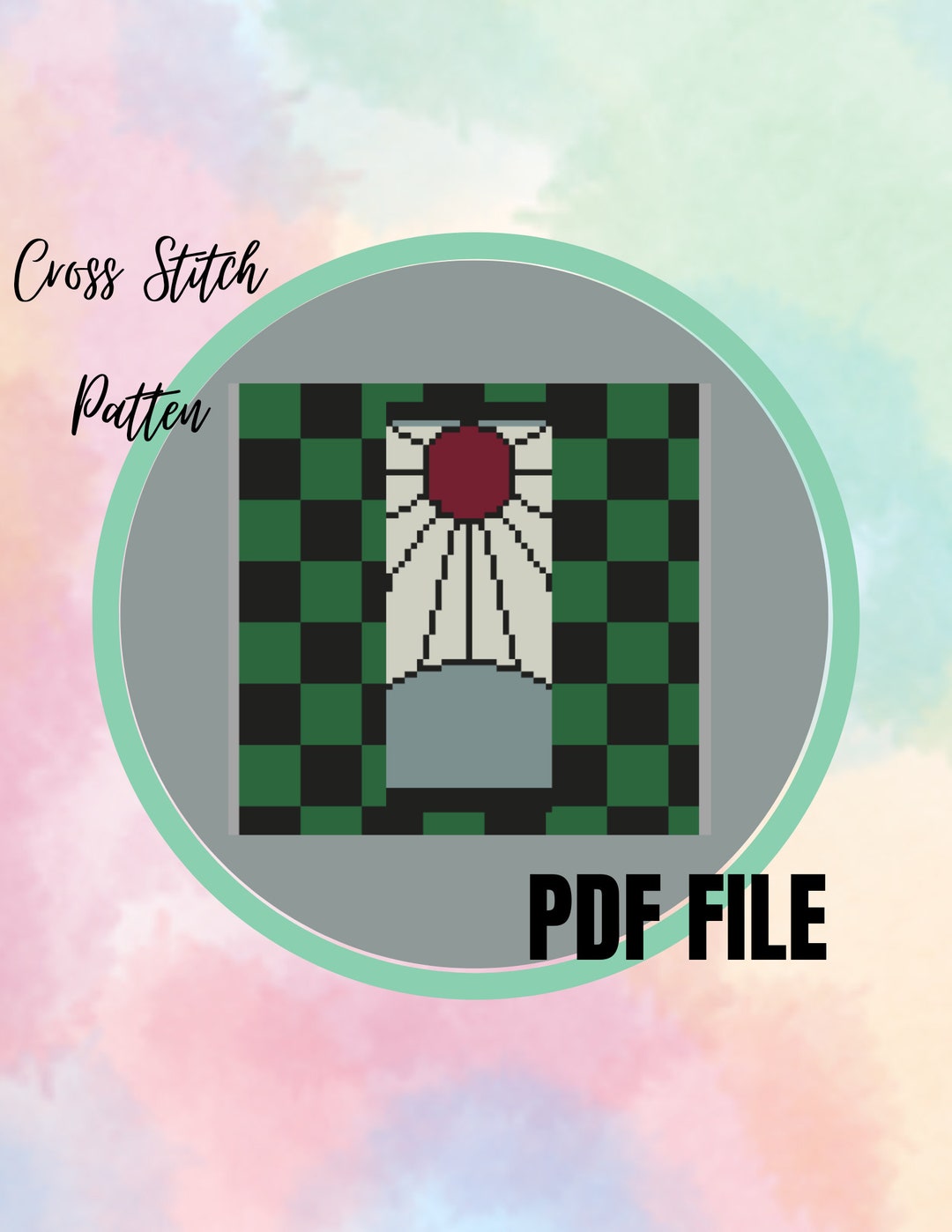 Anime Cross Stitch Pattern | Downloadable PDF | Instant Download - Etsy