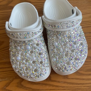 Luxury Bedazzled Wedding Crocs: Personalized Crystal Shoes - Etsy