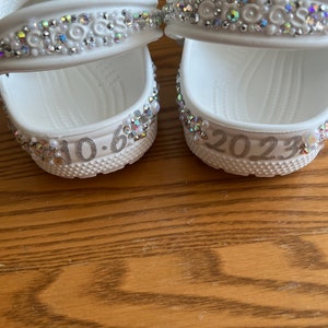 Luxury Bedazzled Wedding Crocs: Personalized Crystal Shoes - Etsy