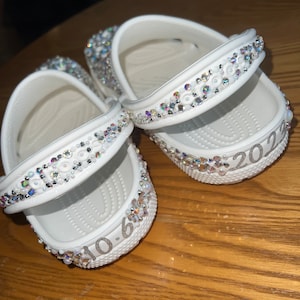 Luxury Bedazzled Wedding Crocs: Personalized Crystal Shoes - Etsy