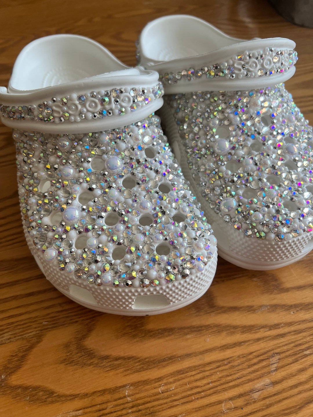 Luxury Bedazzled Wedding Crocs: Personalized Crystal Shoes - Etsy