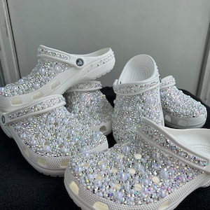 Luxury Bedazzled Wedding Crocs: Personalized Crystal Shoes - Etsy