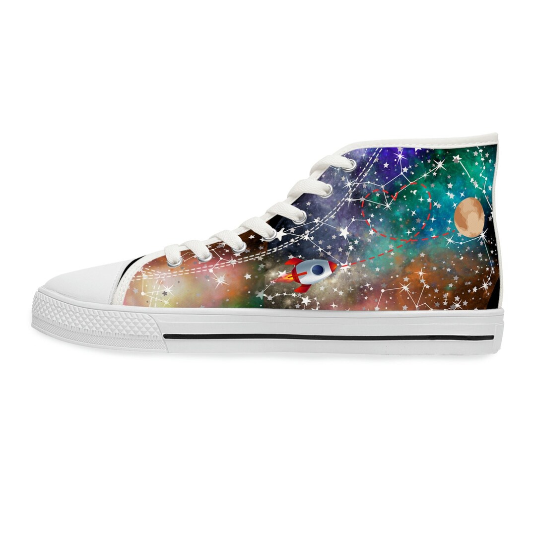 To Pluto and Back High Tops, Space Trainers, Pluto Lovers, Space Shoes ...