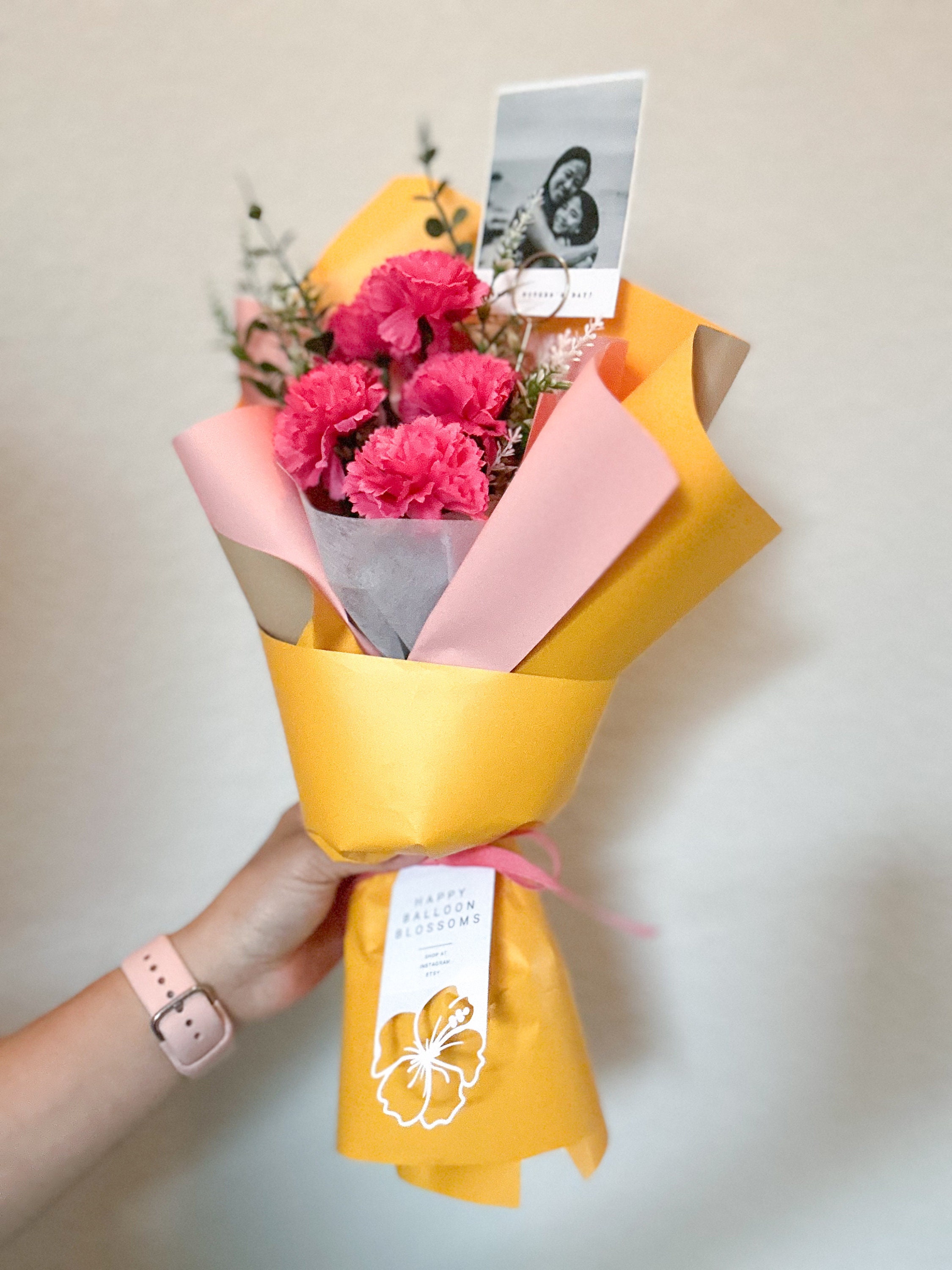 Silk Flower Bouquet 12” – Birthday Gift That Lasts, Artificial Flowers ...
