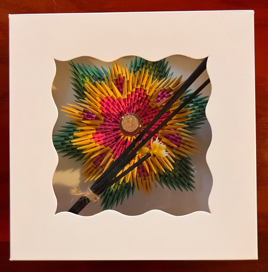 3D Origami Flower Reed Oil Defuser - Hand Made. Unique Present for ...