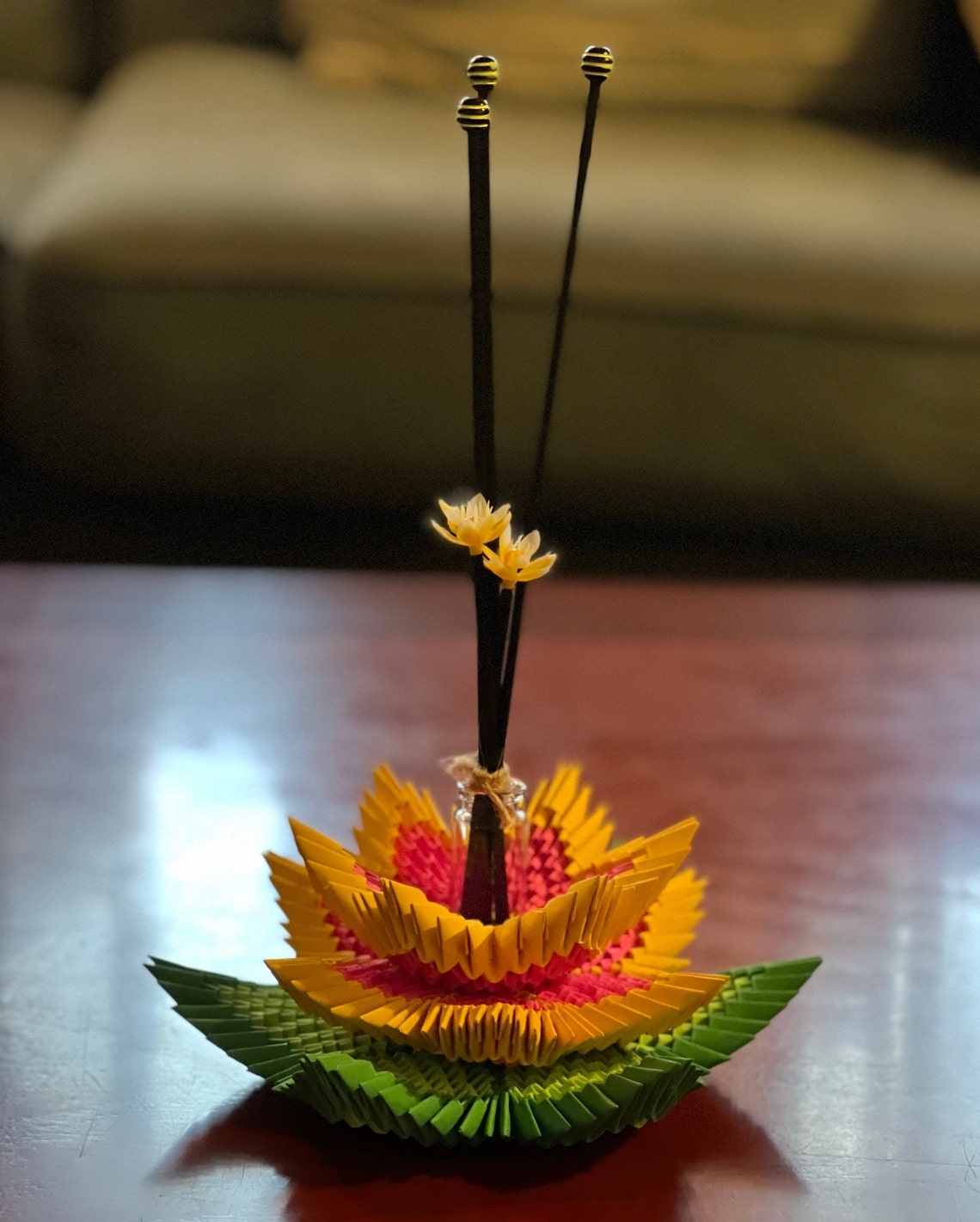 3D Origami Flower Reed Oil Defuser - Hand Made. Unique Present for ...