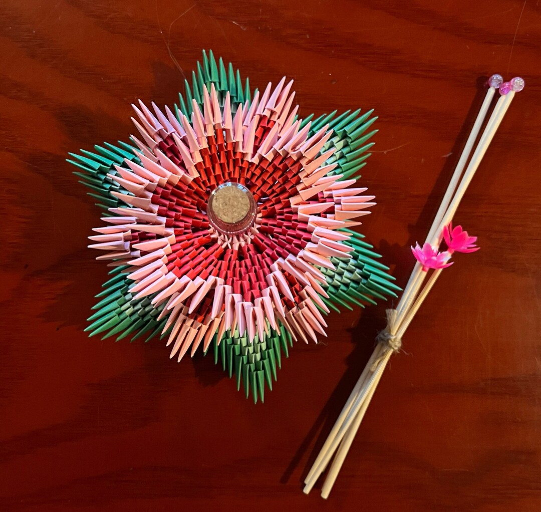 3D Origami Flower Reed Oil Defuser - Hand Made - Etsy
