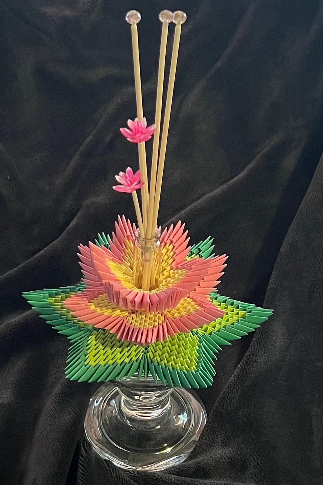 3D Origami Flower Reed Oil Defuser - Hand Made - Etsy