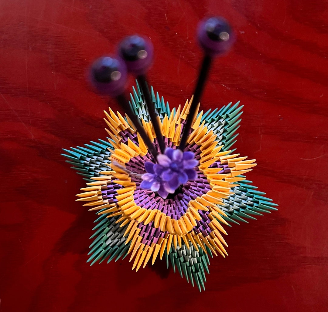 3D Origami Flower Reed Oil Defuser Hand Made . Unique Great Present for ...