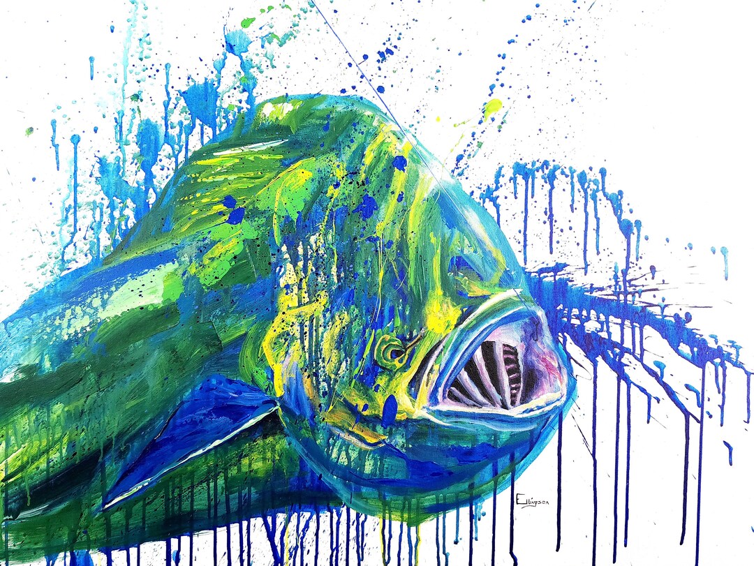 Mahi Mahi Dolphin Fish Art Dolphin Fish Original Painting Mahi Mahi Art ...