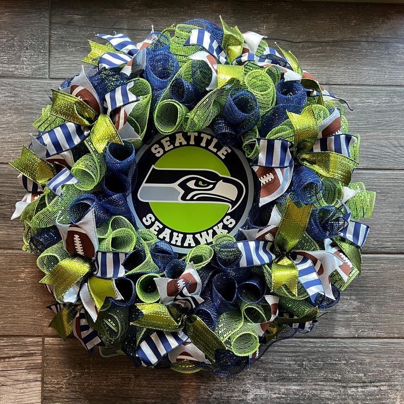 Seahawks Door Wreath - Etsy
