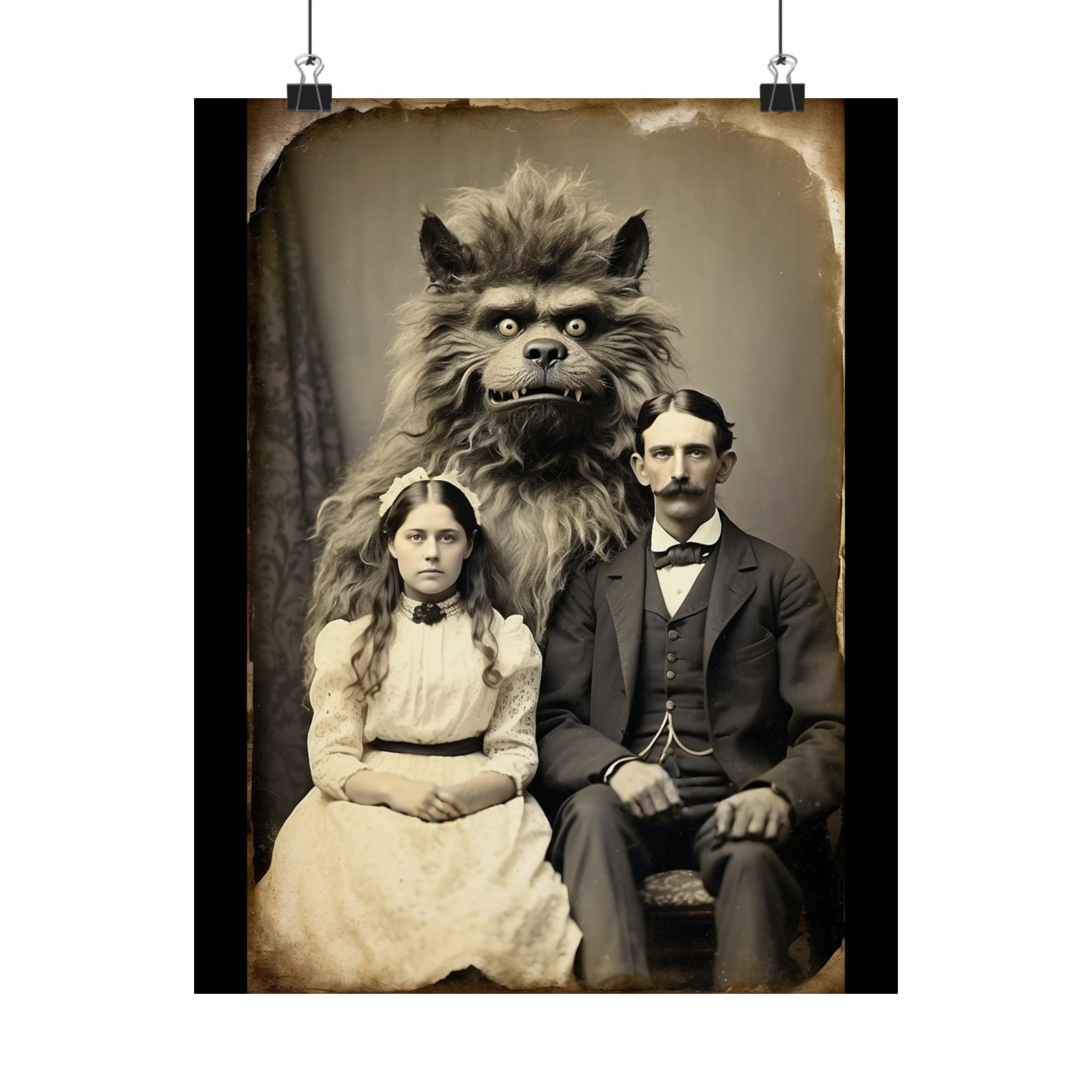 1800s Monster Poster Funny, Funny Furry Monster, Vintage Monster Photo ...