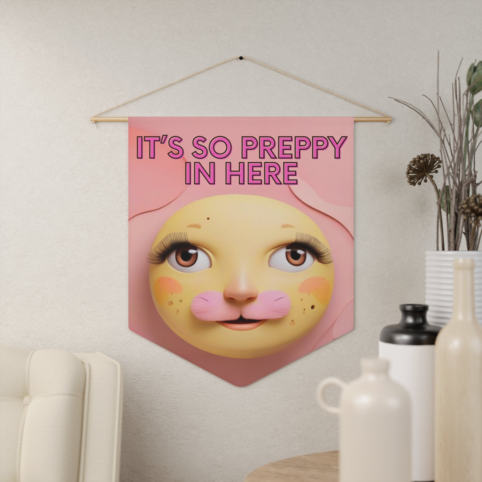So Preppy In Here Poster Meme Pennant Preppy Poster Funny Wall Art Meme T Ideas Tiktok