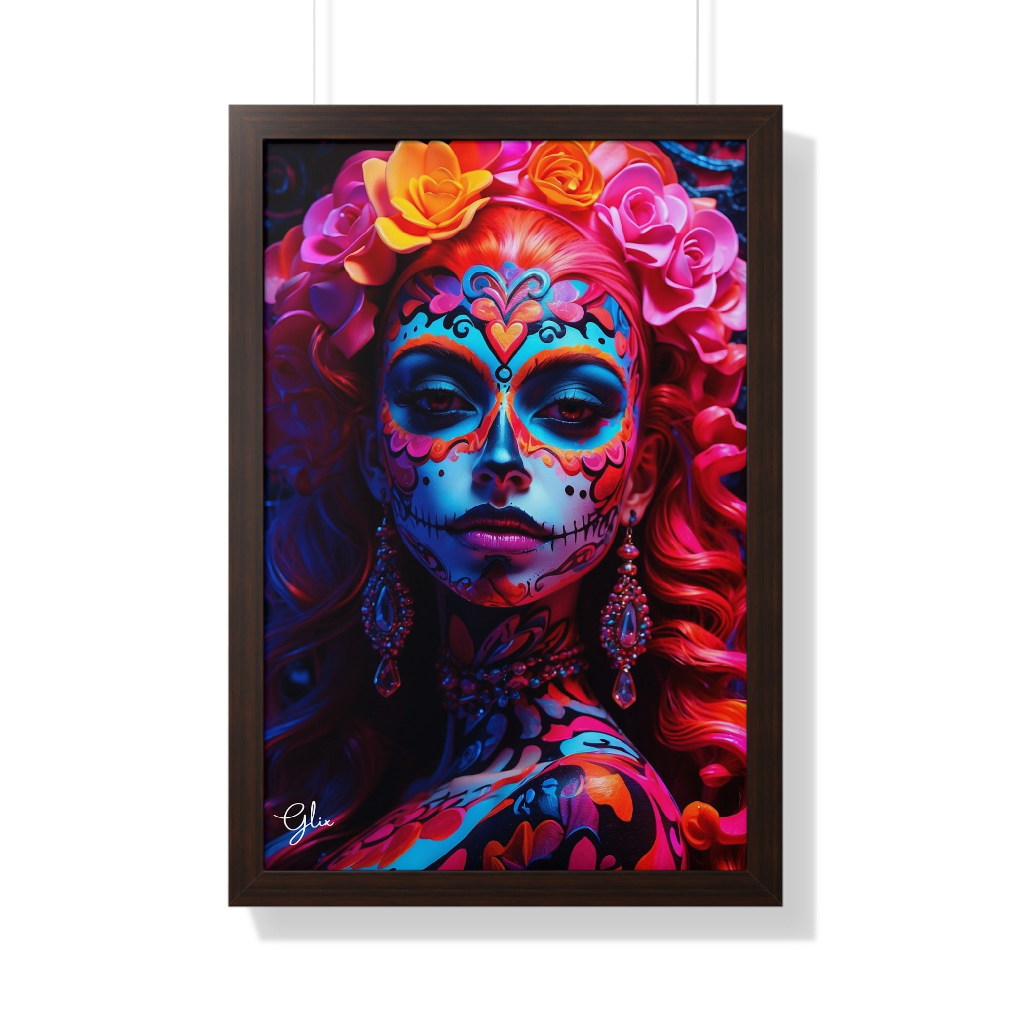 Colorful Wall Art of Woman, Model Poster Ophelia, Framed Poster ...