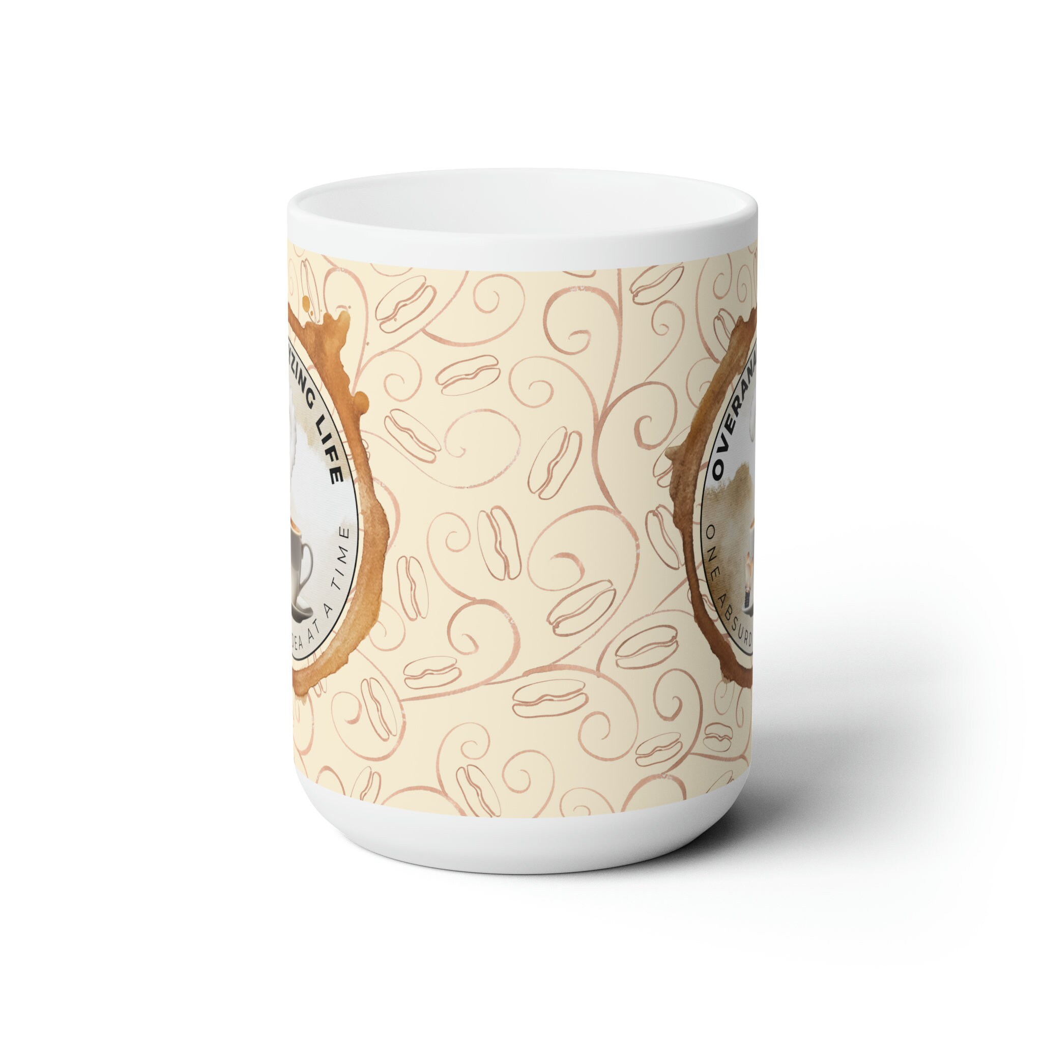Overthinking Mug Sarcastic Mug Ceramic Mug 15oz Coffee Mug