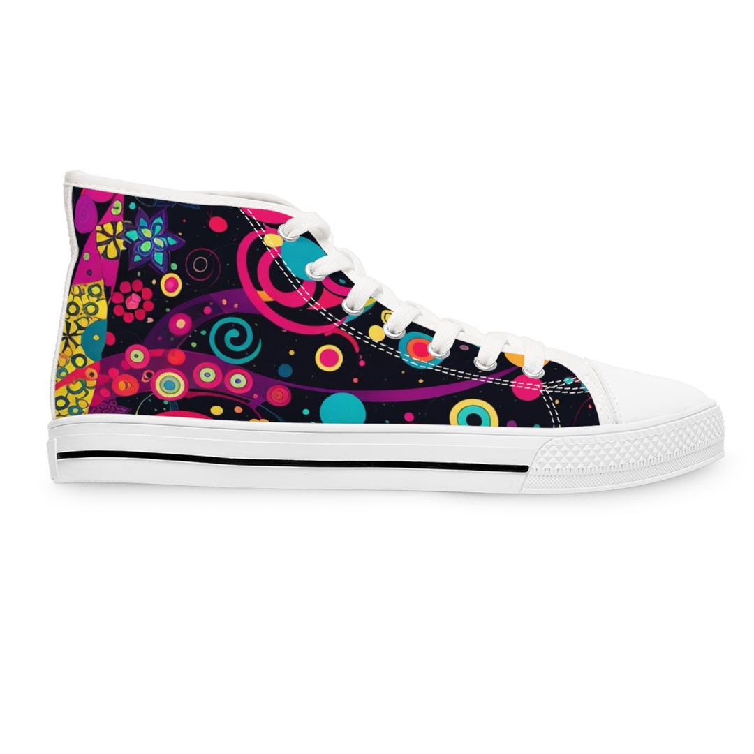 Colorful Neon Colors Hightop Sneakers for Women by GLIX, Female ...