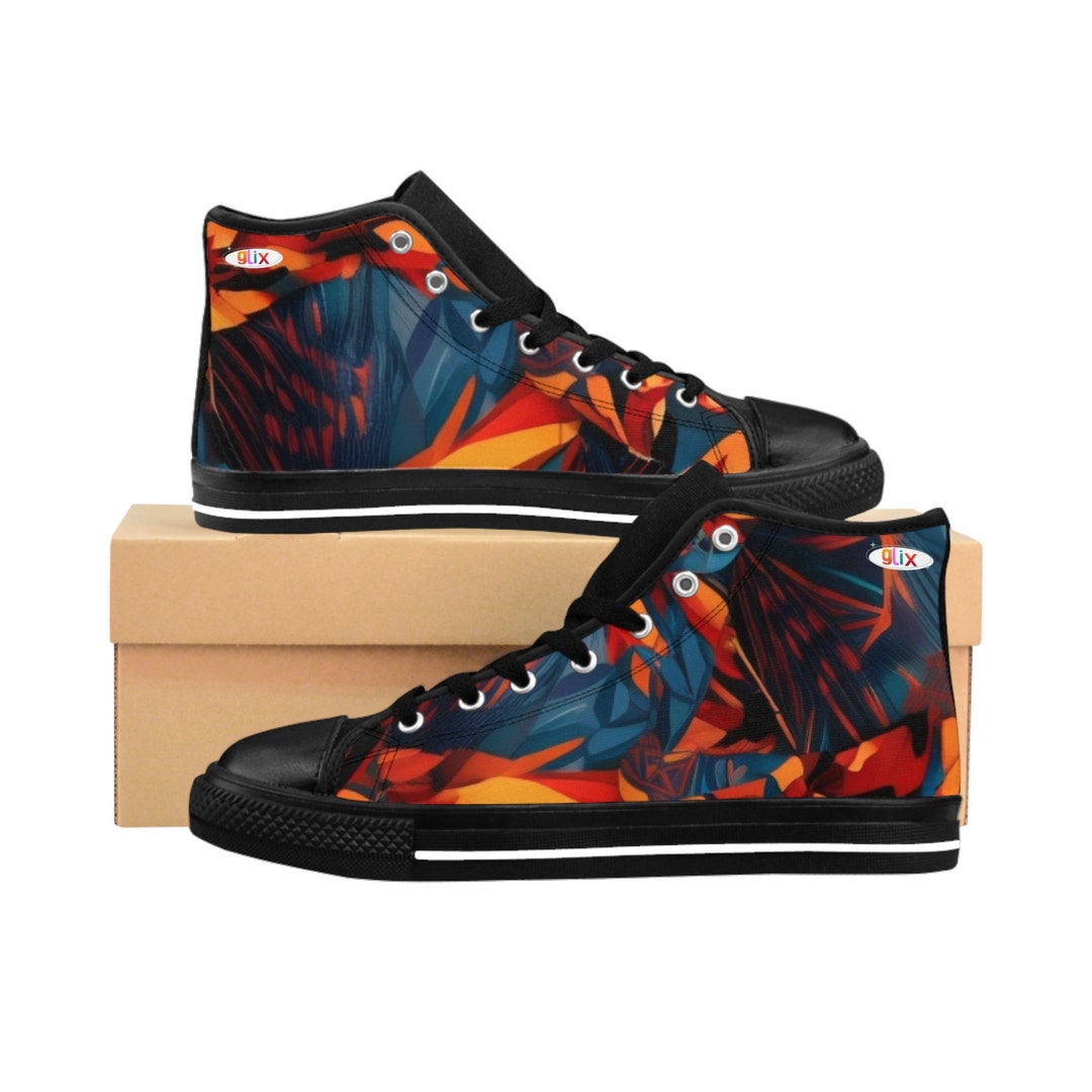 Colorful Hightop Sneakers for Men by GLIX, Male Sneakers Fancy, Guy ...