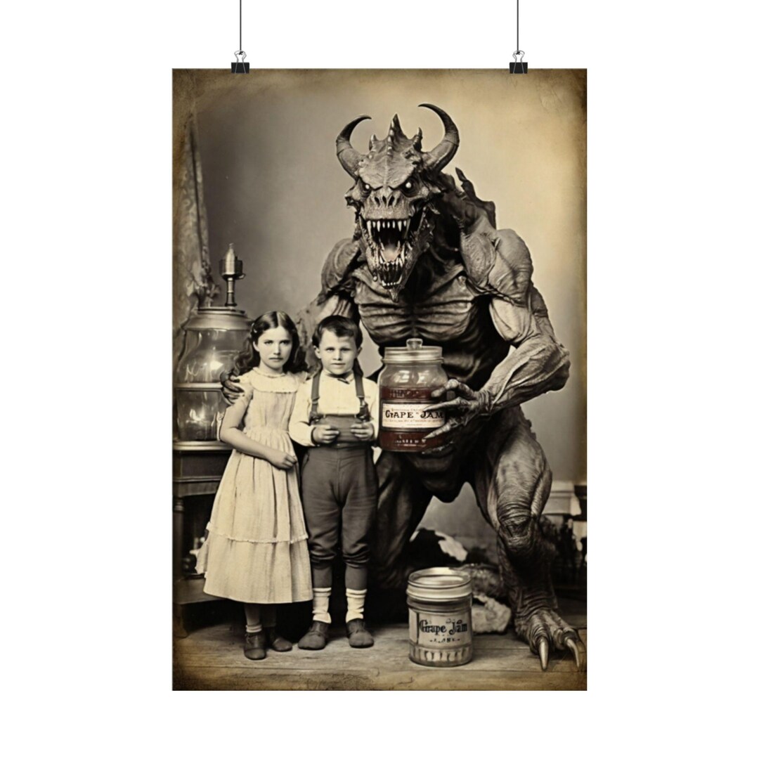 Poster Monster Grape Jam 1800s Funny Photo, Antique 1800s Farm Photo ...