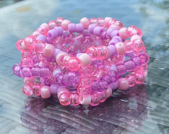 Black Rainbow Star Kandi Bracelet X Base Cuff - Etsy UK