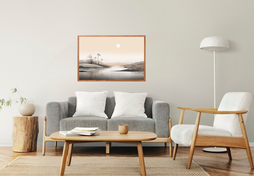 Japandi Landscape Art Print Japandi Art Decor Zen Art Abstract ...